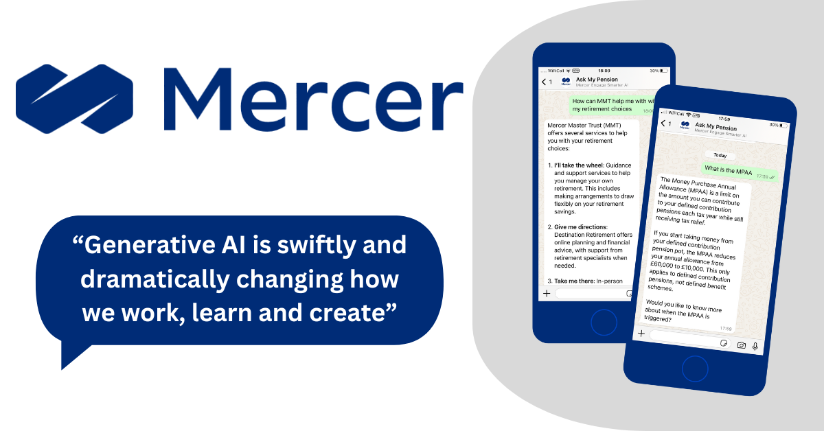 Mercer has been exploring how AI can help solve problems for their ...